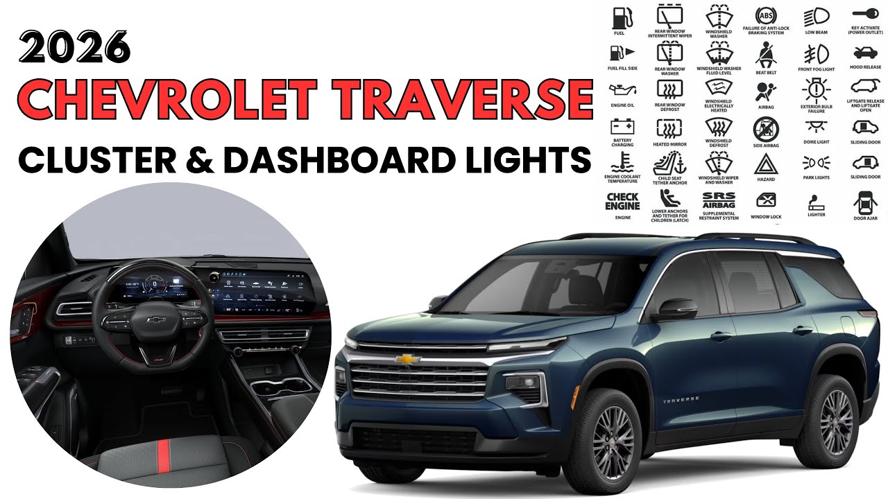 2026 Chevrolet Traverse Cluster Display & Dashboard Indicators Guide ...