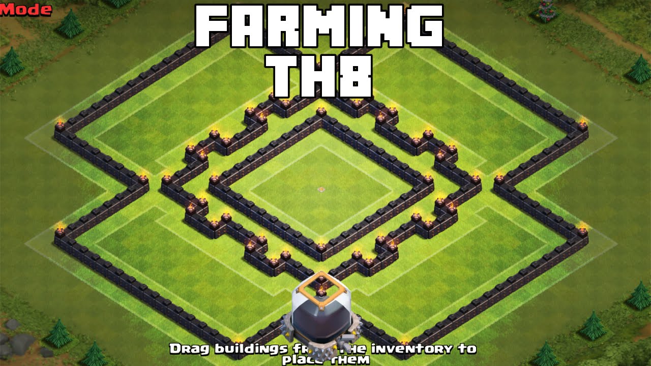 Clash Of Clans - UNBEATABLE TH8 FARMING BASE 2015 [Rings] - YouTube