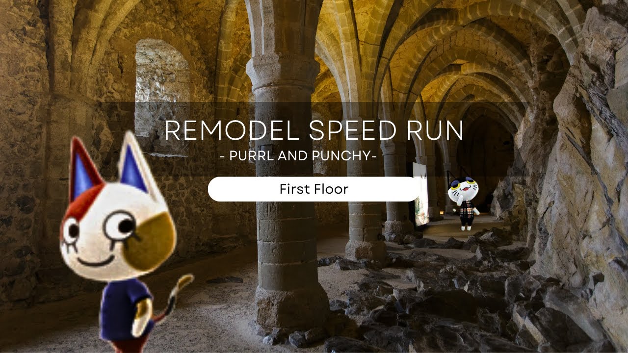 Remodel Purrl And Punchy Speed Run: First Floor | Animal Crossing: New ...