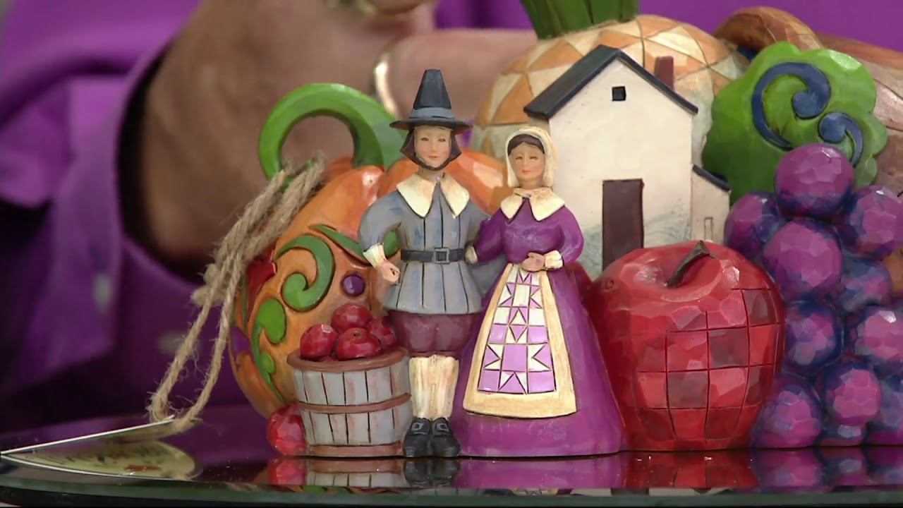 Jim Shore Heartwood Creek Harvest Cornucopia Figurine on QVC - YouTube