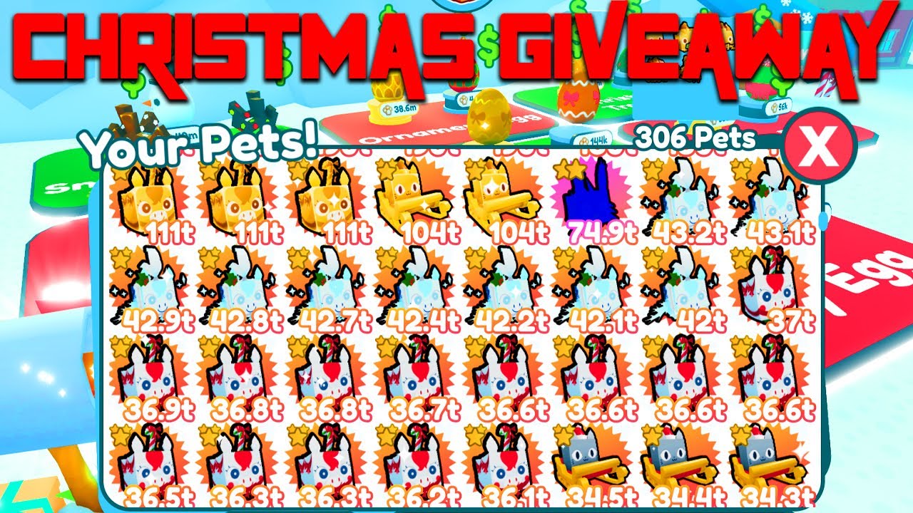 LIVE [🎄 EVENT] Pet Simulator X! Pet Simulator X Christmas Event Pets ...
