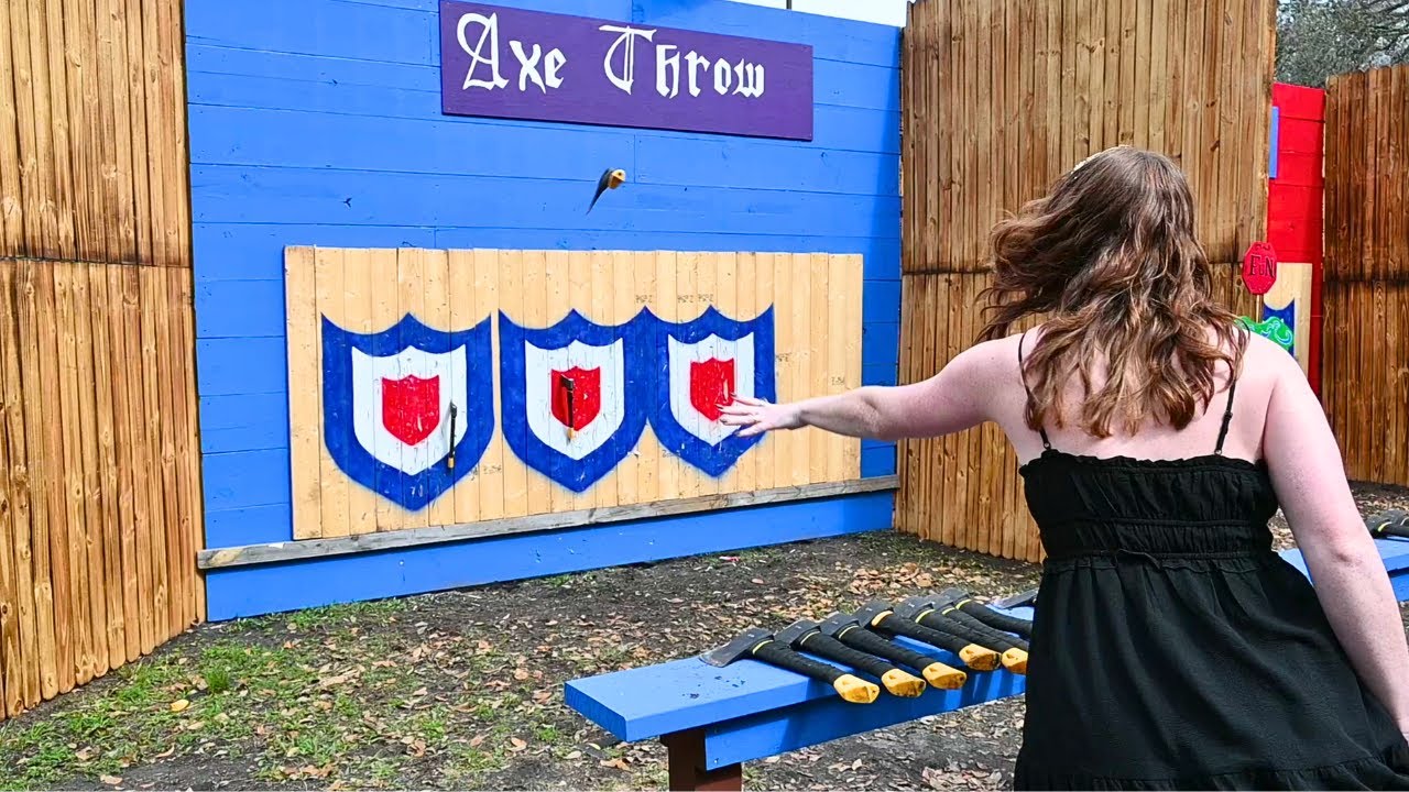 Husband vs Wife Axe Throwing & Archery Competition at the Bay Area ...