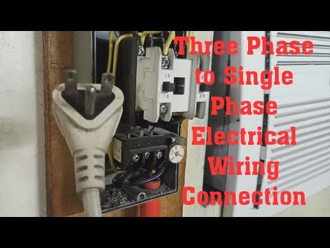 Three phase to Single phase electrical wiring connection - YouTube