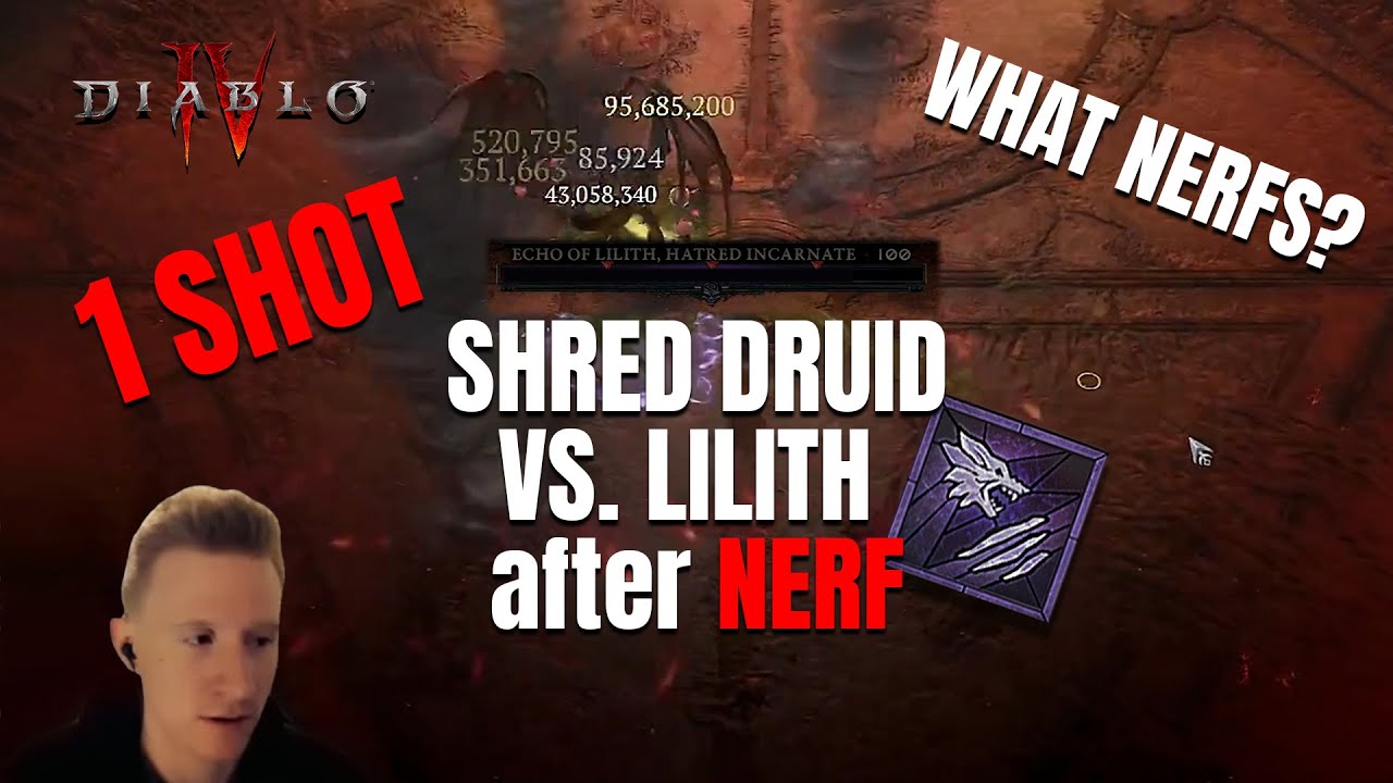 Shred Druid still 1 Shots Uber Lilith in Diablo 4 - What nerfs? Season ...