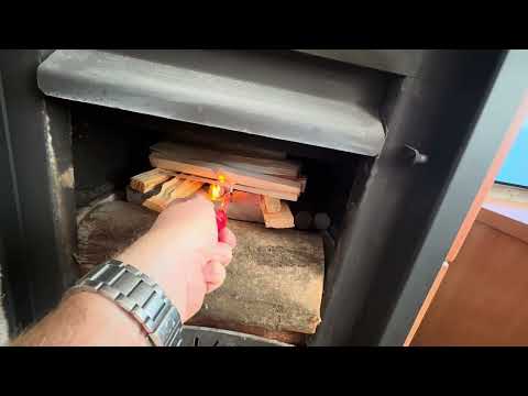 The right way how to light a fire in a fireplace - YouTube