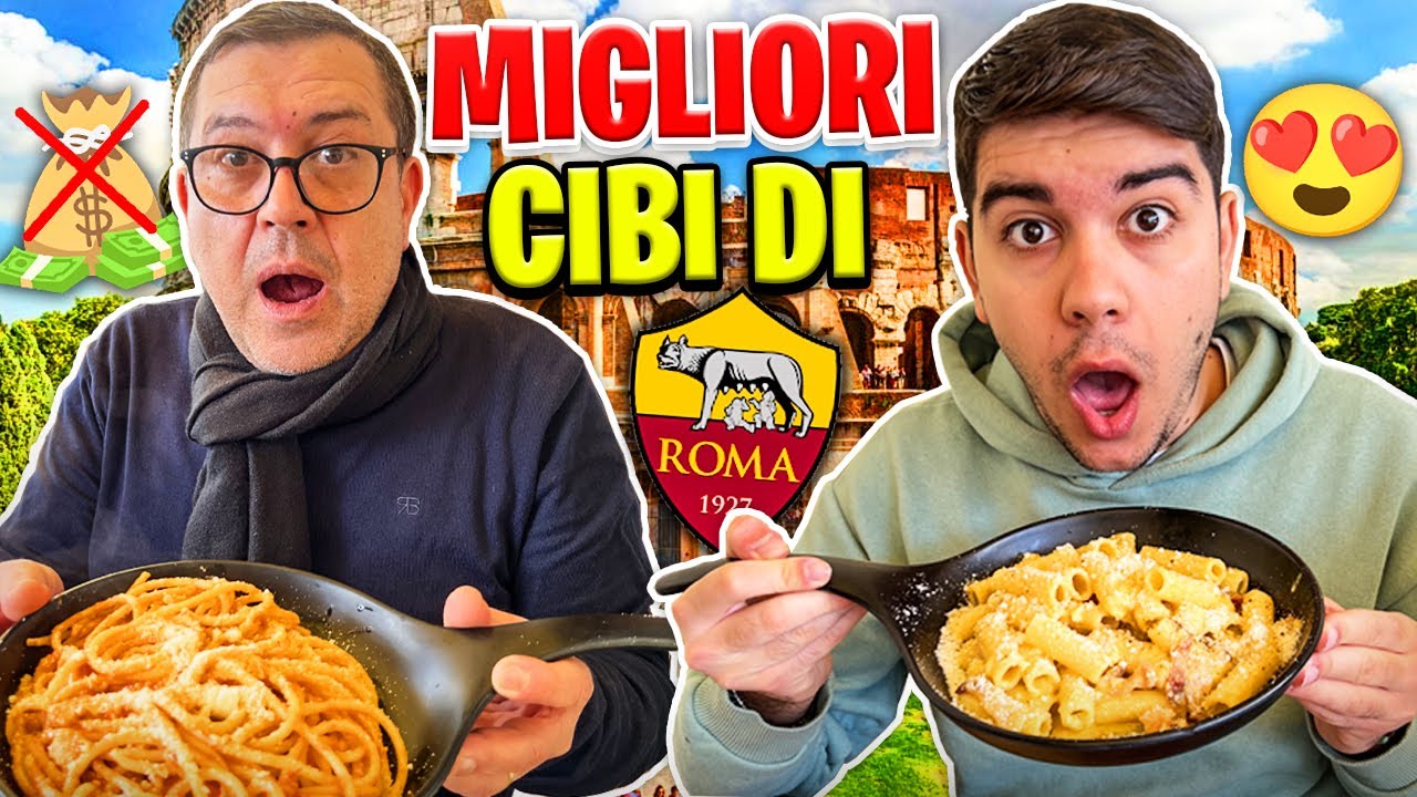 🍝🧡 I MIGLIORI CIBI di ROMA in UN UNICO POSTO!! Abbiamo speso... - YouTube