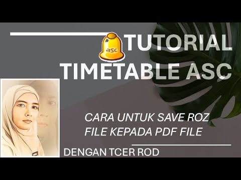 TUTORIAL ASC TIMETABLE - YouTube