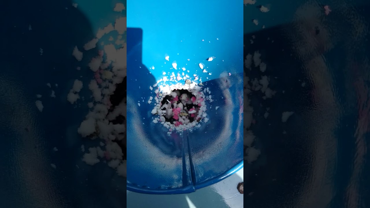 Foam Shredding machine - YouTube