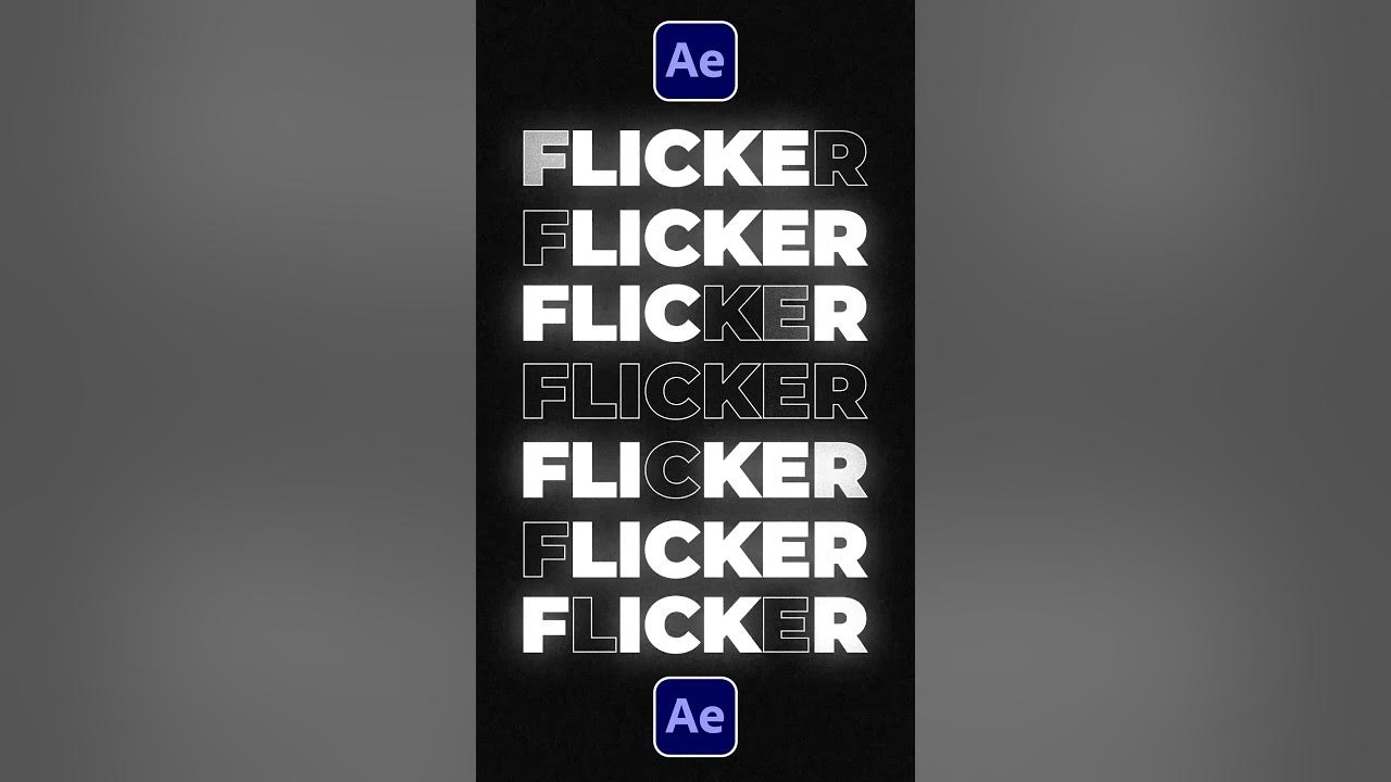 Easily Flicker Your Text in After Effects #tutorial - YouTube