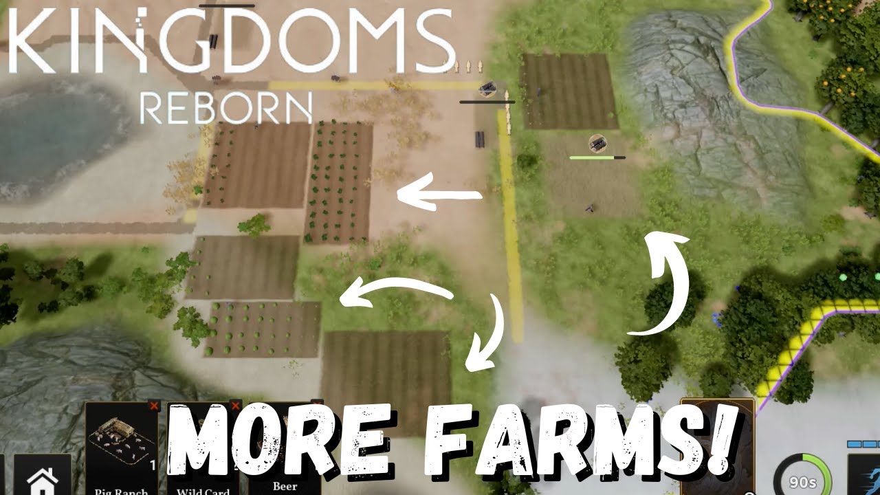 Planting as many farms as possible! Kingdoms Reborn - Ep 4 - YouTube