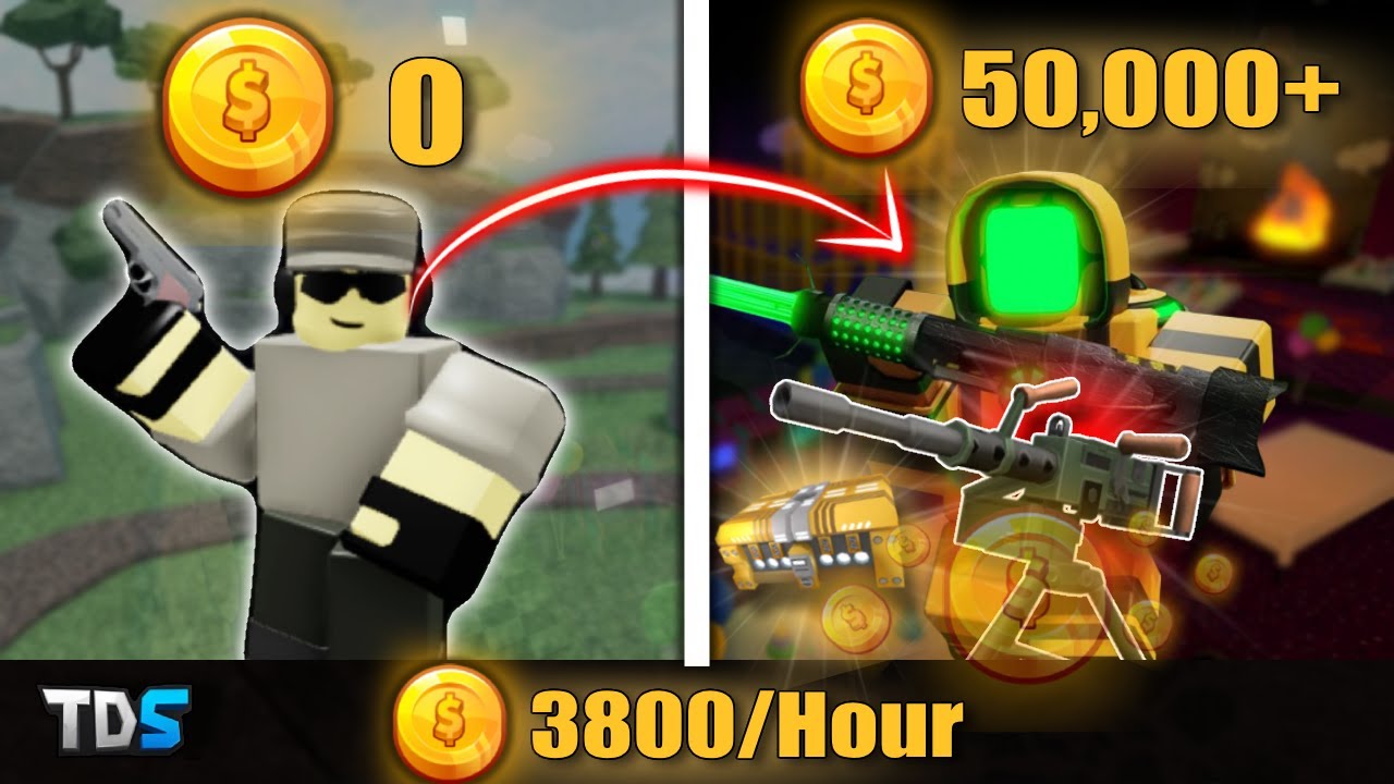 FASTEST Way to GRIND COINS in TDS (Get GATLING Gun Easy) Roblox - YouTube