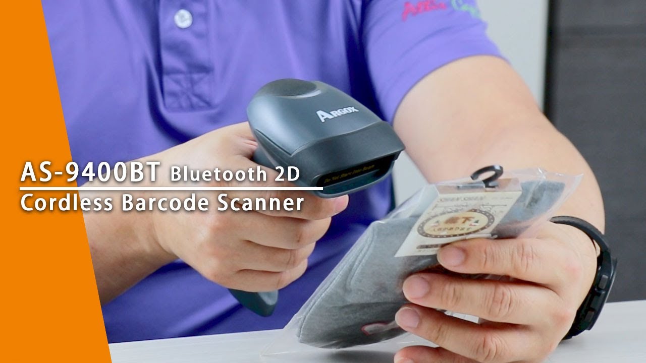[AS-9400BT] Bluetooth 2D Cordless Barcode Scanner - YouTube
