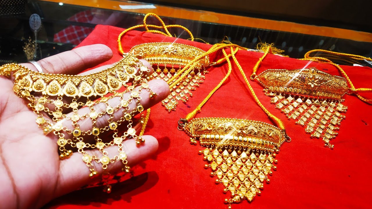 সোনার কন্ঠ হার নেকলেস এর দাম ঢাকায় কোথায় পাবেন | gold kontho har ...