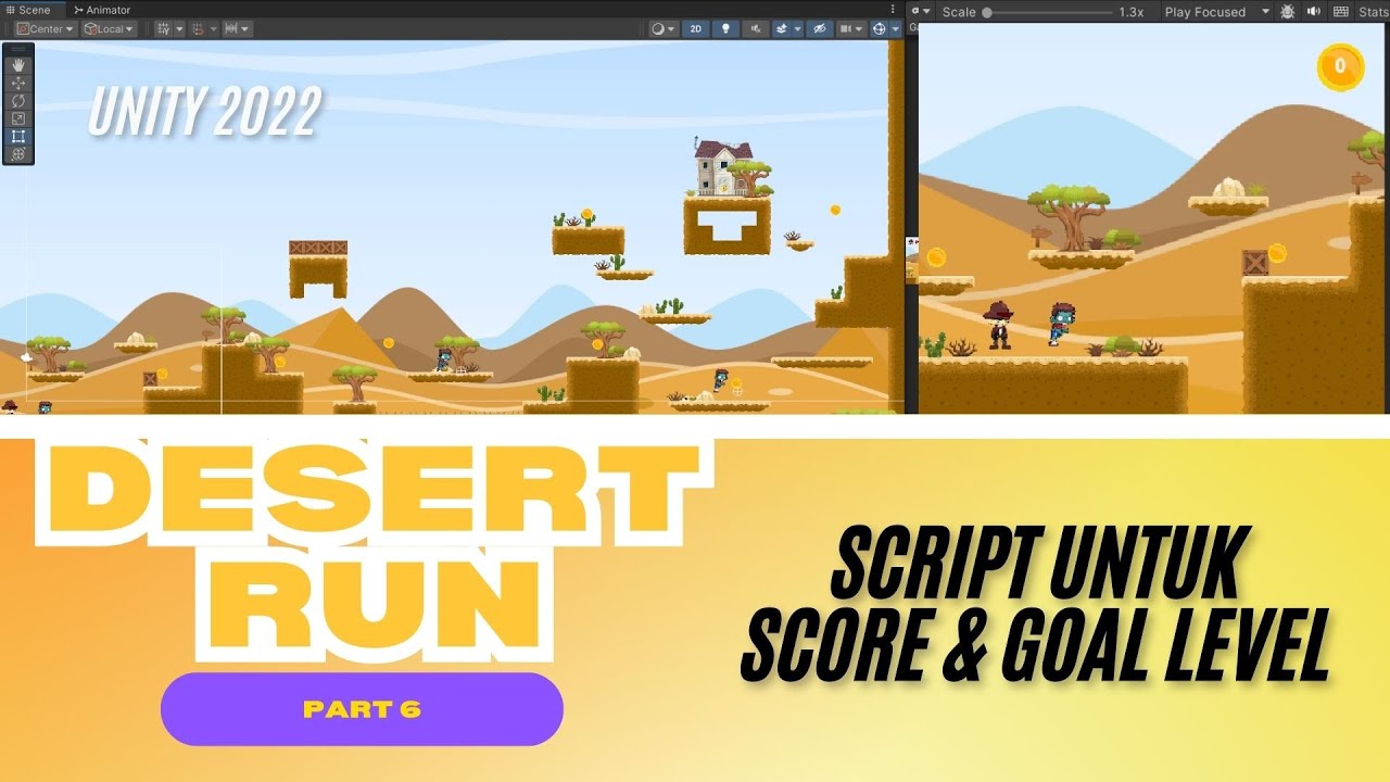 Tutorial DesertRun 2D Platformer Games Part 6 - Menambahkan Script ...