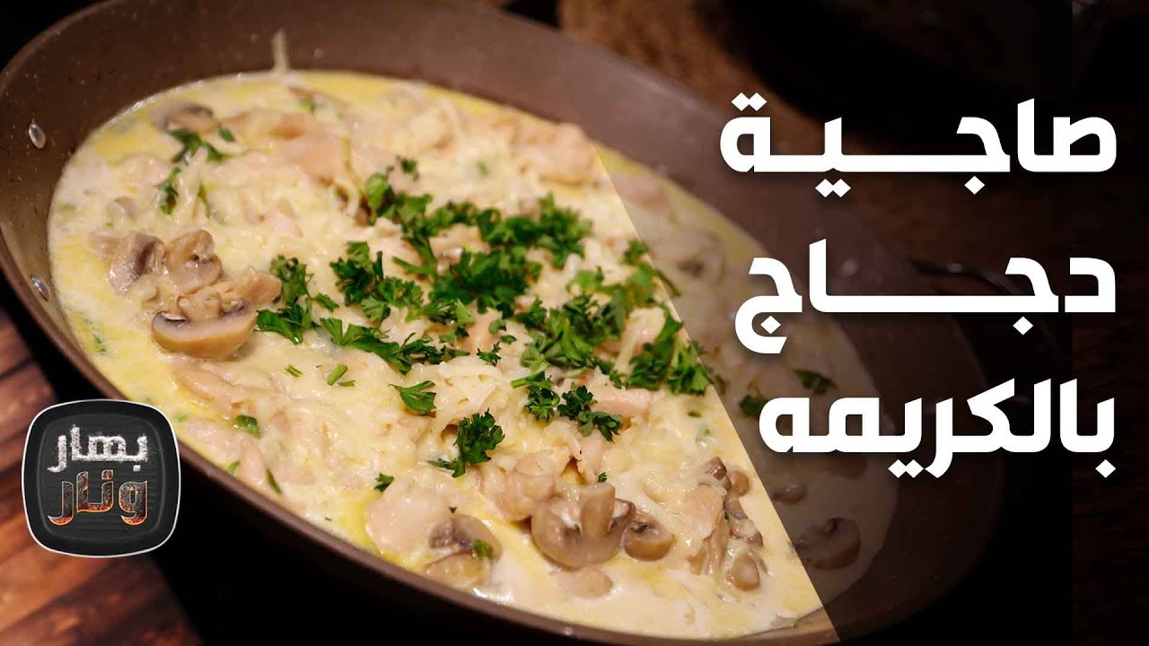 صاجية دجاج بالكريمه من الشيف لين أبو الراغب بهار ونار Youtube