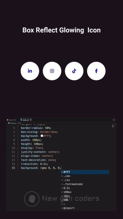 social media box reflect glowing icons #coding #codingmastery #codingskills - YouTube