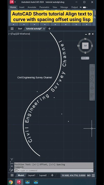 📏 AutoCAD Lisp Tutorial: Align Text to Curve with Offset Spacing #autocad - YouTube