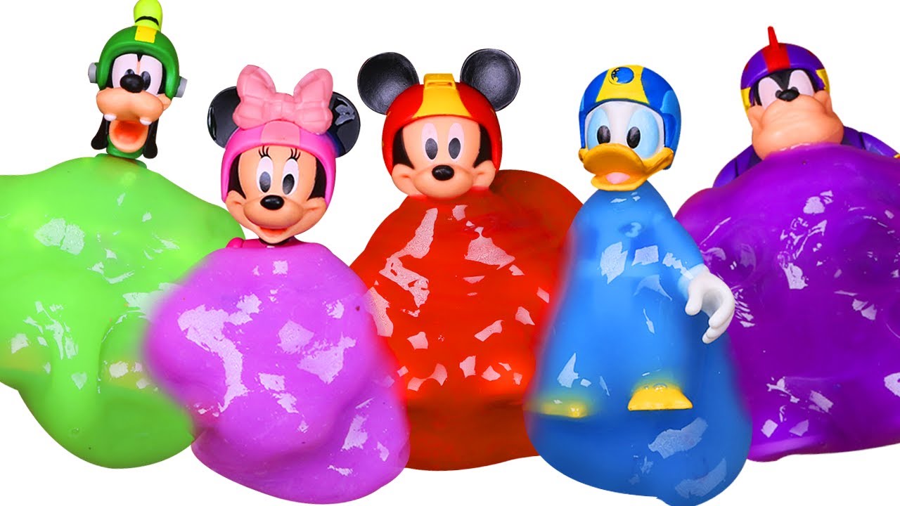 Mickey y los superpilotos en slime 💗 Dibujos animados para niños - YouTube