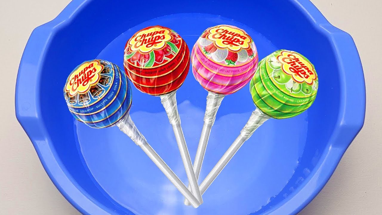 Very Satisfying ASMR | Mixing Rainbow Lollipops Candy in Blue Pool ...