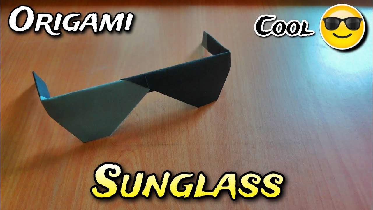 HOW TO MAKE COOL PAPER SUNGLASSES ORIGAMI | ORIGAMI SUNGLASSES - YouTube