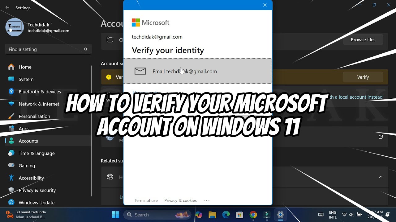 How to Verify your Microsoft Account on Windows 11 - YouTube