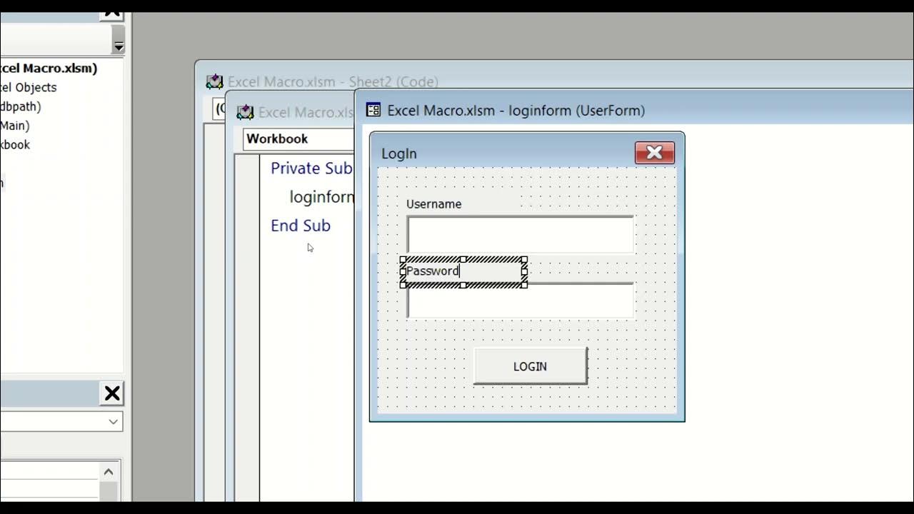 Excel Macro Login Program - YouTube