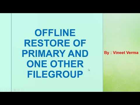 Offline Restore of Primary and one other Filegroup | SQL Server - YouTube