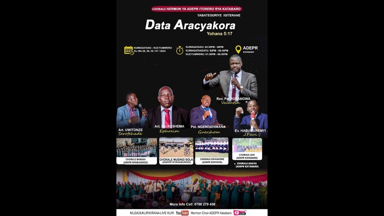 Hermon Choir ADEPR Katabaro Data aracyakora Live Concert Saturday The ...