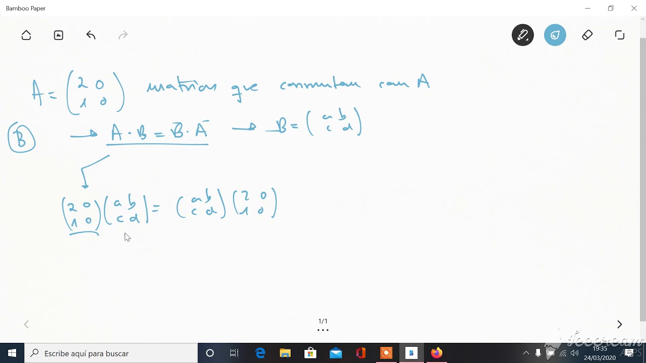 Matrices que conmutan - YouTube