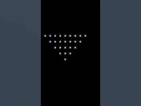 Star pattern 8 using C++ program a triangle #codeworld #cpp #shorts #viralshorts #coding #learn ...