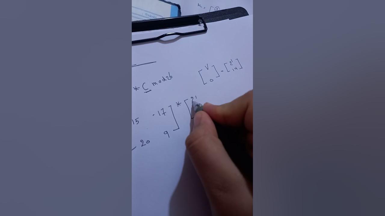 hill cipher decryption p2 - YouTube