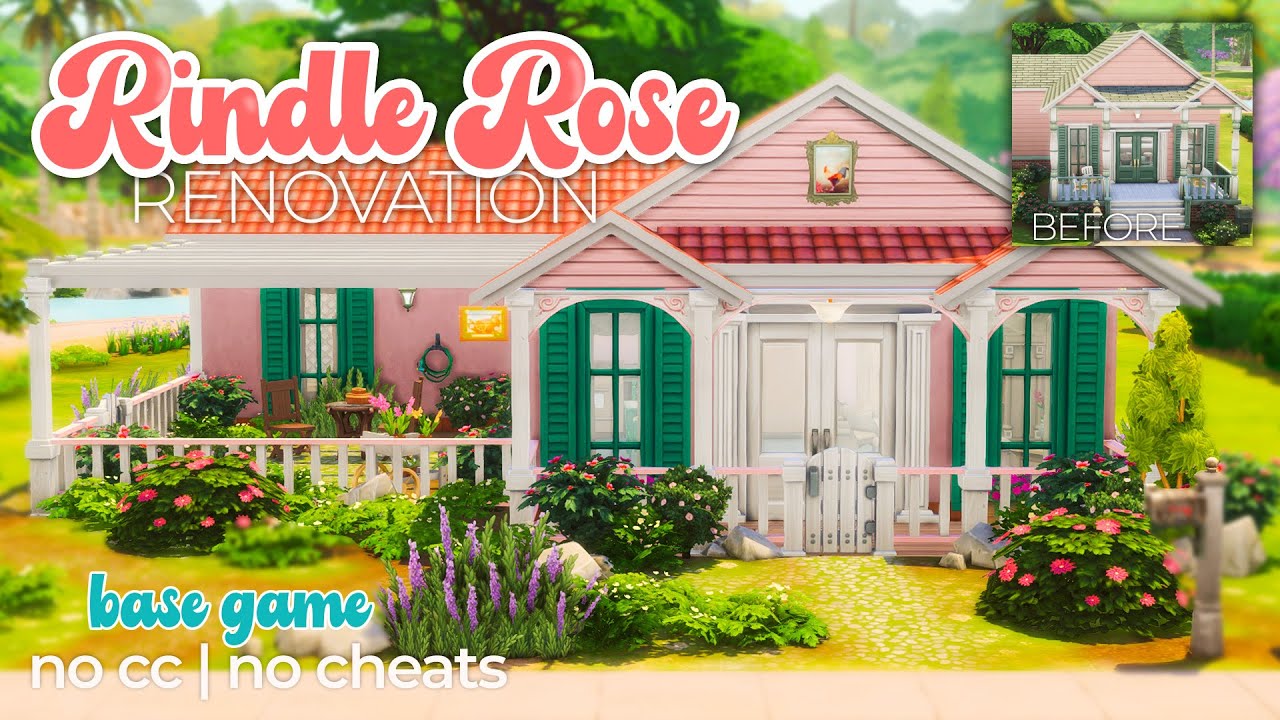 Realistic Renovations: Rindle Rose | Sims 4 Build | Base Game | NoCC ...