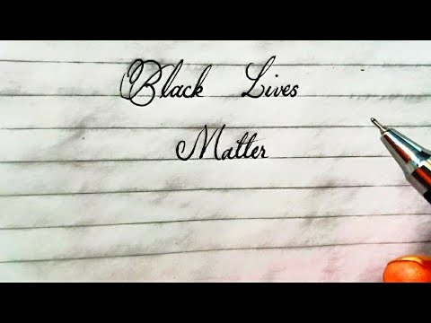 How to write black lives matter in cursive handwriting - YouTube