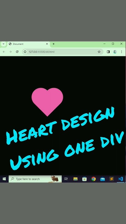 Heart Design Using Div Heart Design Using Html And Css Coding Css Webdesign Htmlcss Youtube 