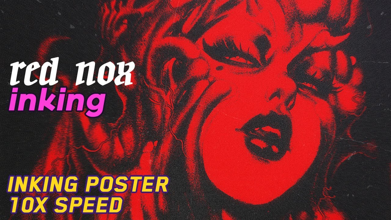 Red Nox - Poster Inking // 1000%Speed #characterdesign #inking # ...