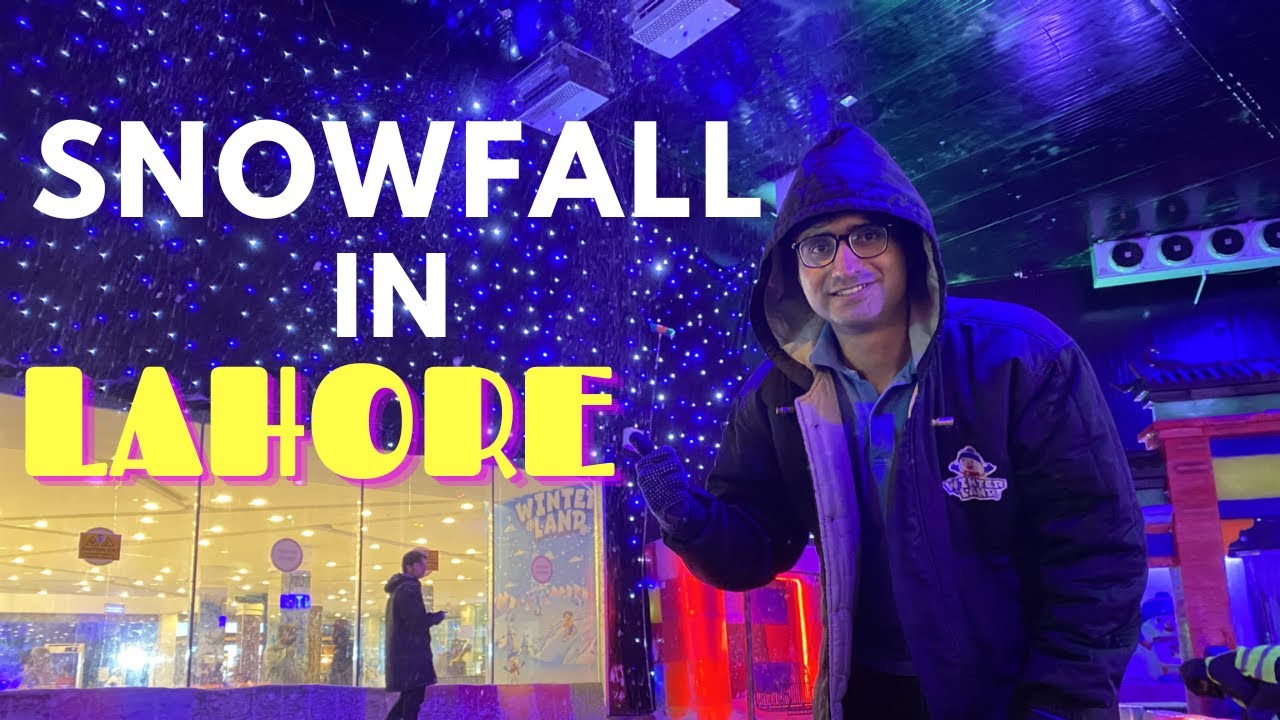 Snow Falling in Lahore (-10 °C) | Winterland Lahore - YouTube