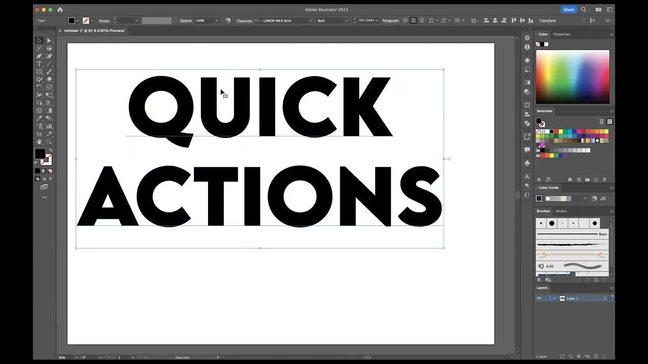 Quick Actions - Adobe Illustrator - YouTube