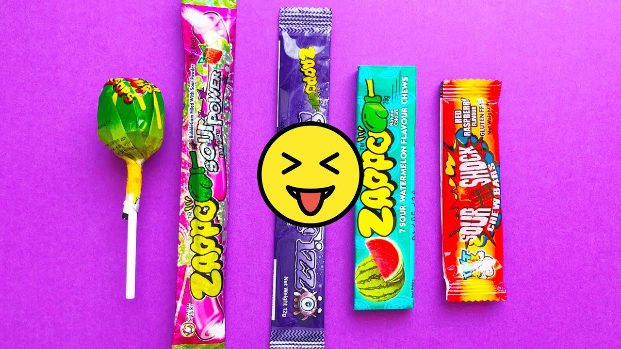 Zappo Sour Power, Sour Fizz, Sour Shock, Sour Lollipop and Sour Chews ...