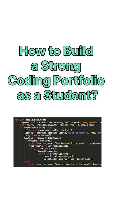 How to Build a Strong Coding Portfolio as a Student | Tips for Standout ...