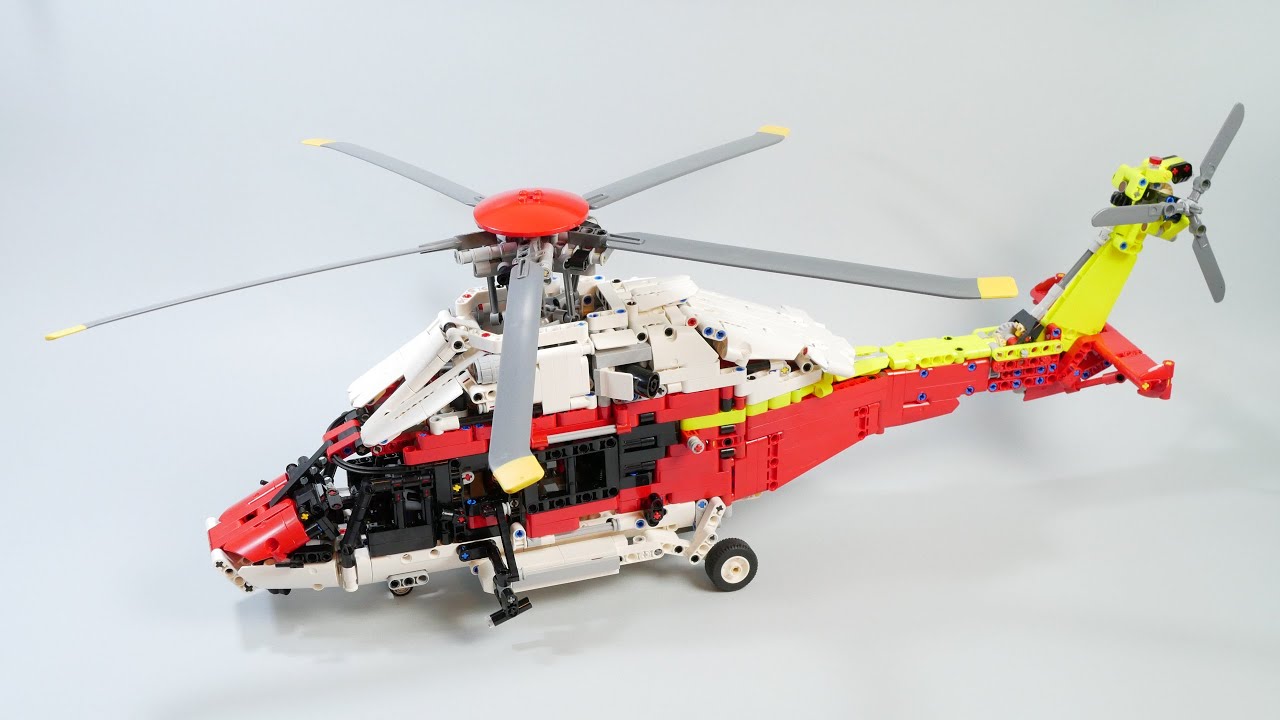LEGO Technic 42145 Airbus H175 Rescue Helicopter Speed Build - YouTube