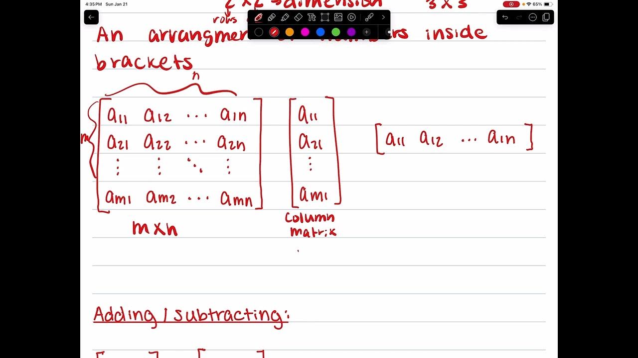 Introduction to Matrices Part 1 - YouTube