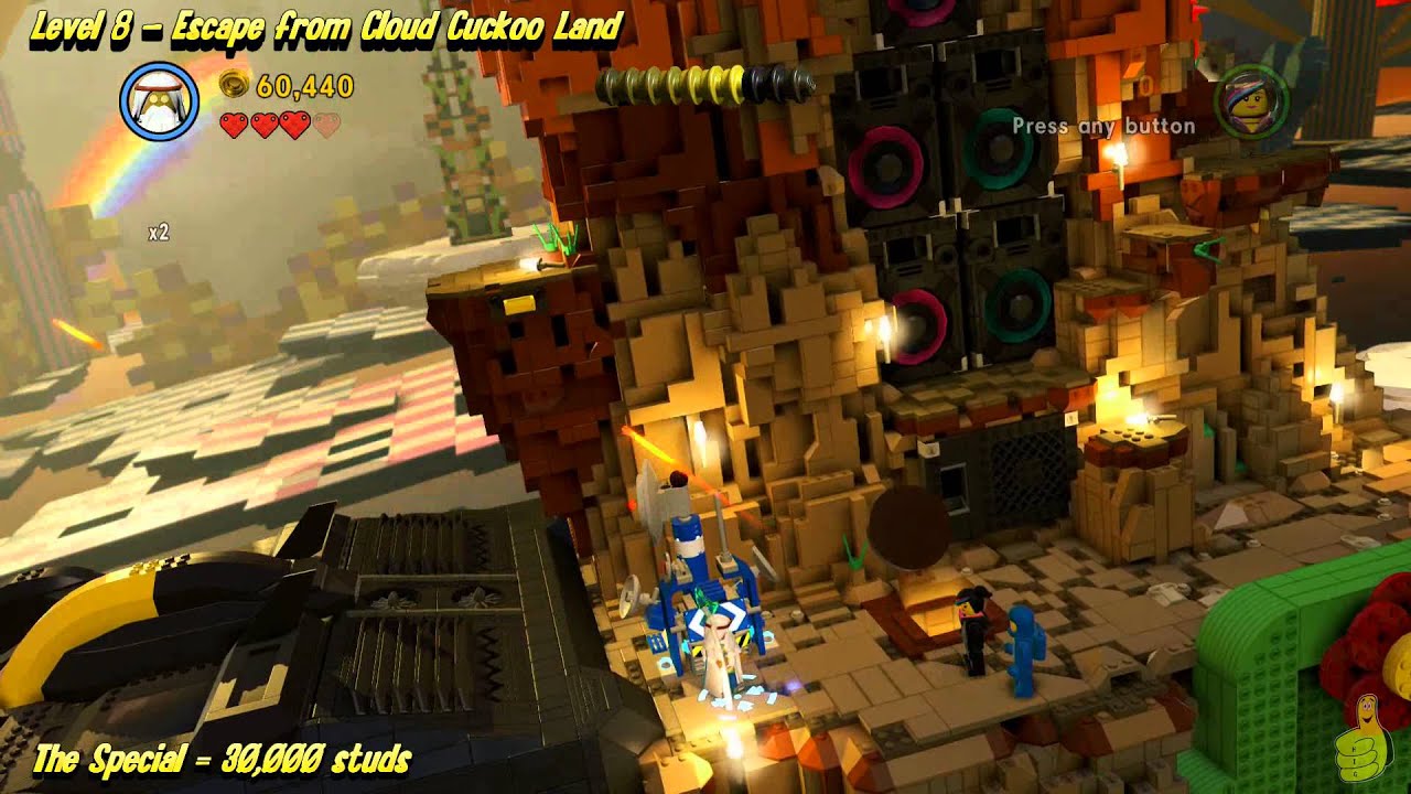 The Lego Movie Videogame: Level 8 Escape from Cloud Cuckoo Land - STORY ...