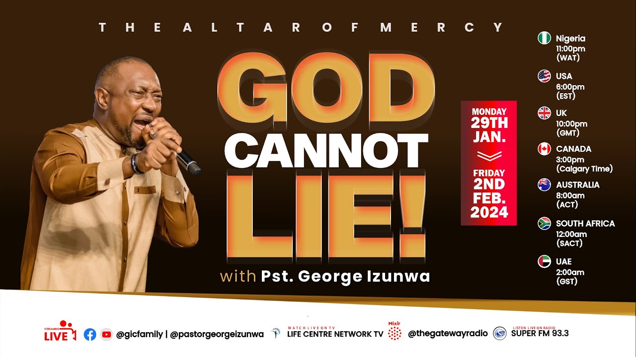 GOD CANNOT LIE - YouTube