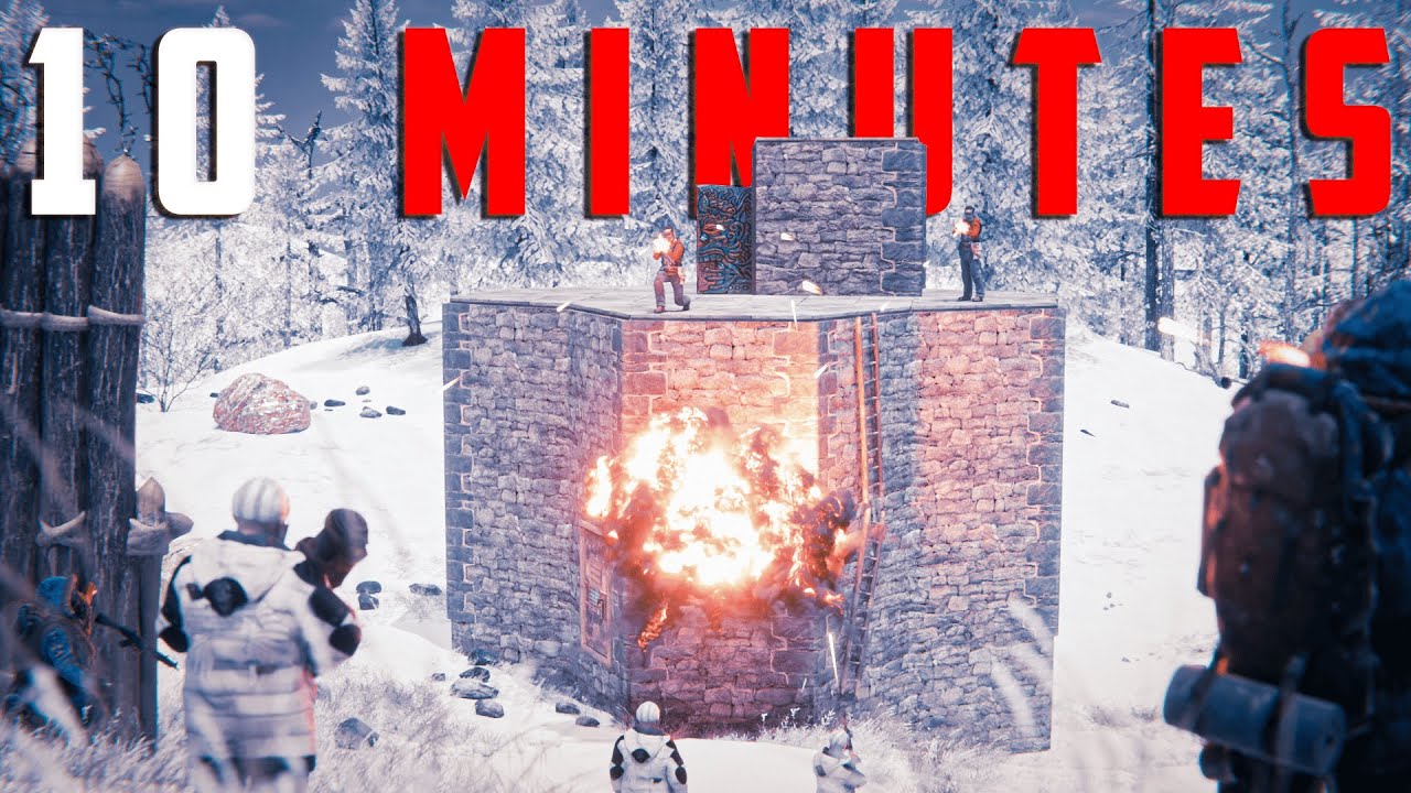 ROCK TO RAID DEFENCE IN 10 MINUTES - Rust Movie - YouTube