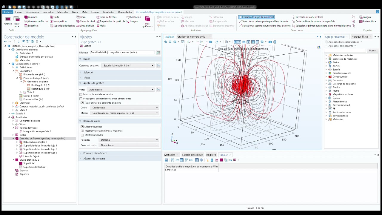 CONSOL basic magnet z flux mph COMSOL Multiphysics 2021 11 26 23 02 47 2 - YouTube