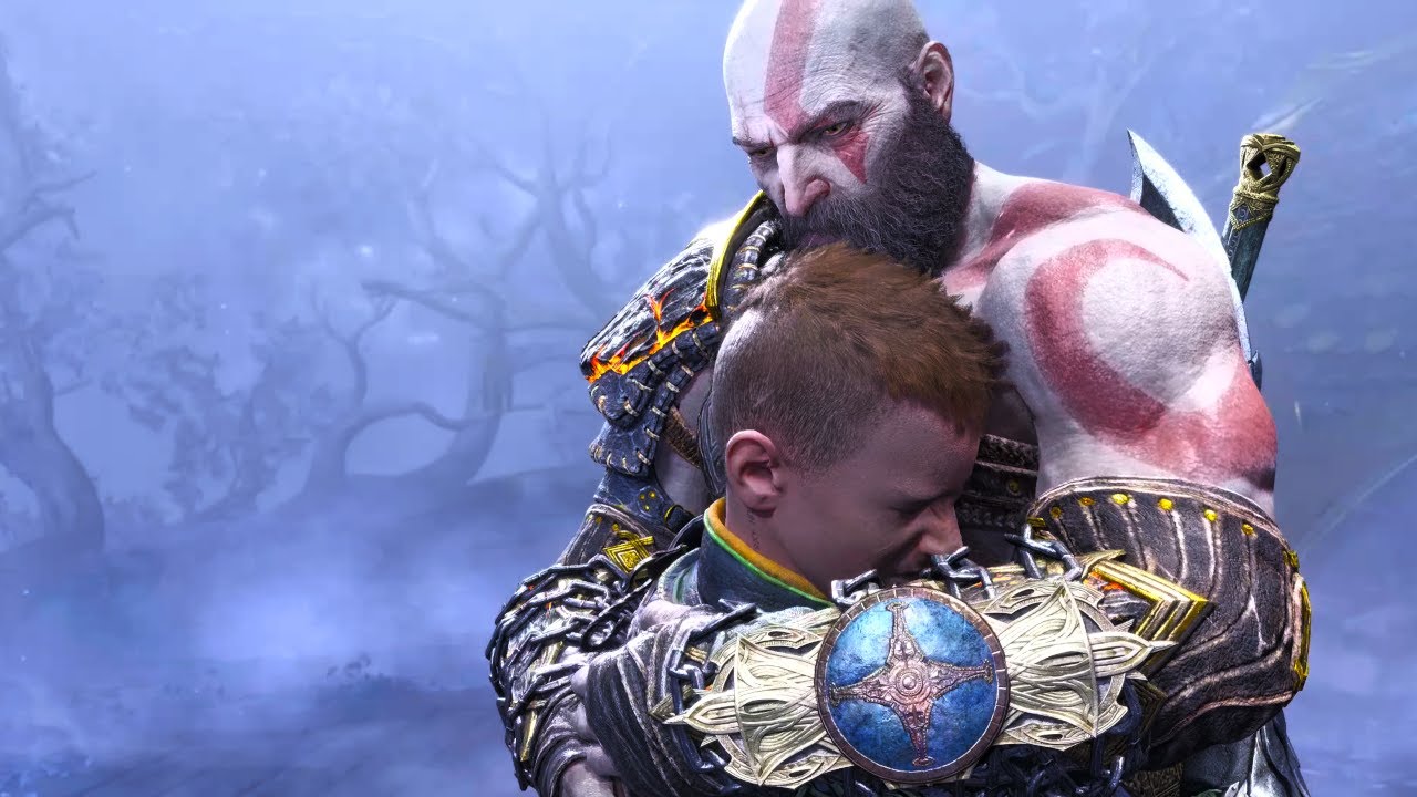 Atreus Hugs Kratos Father Son Moment God Of War Ragnarök Youtube