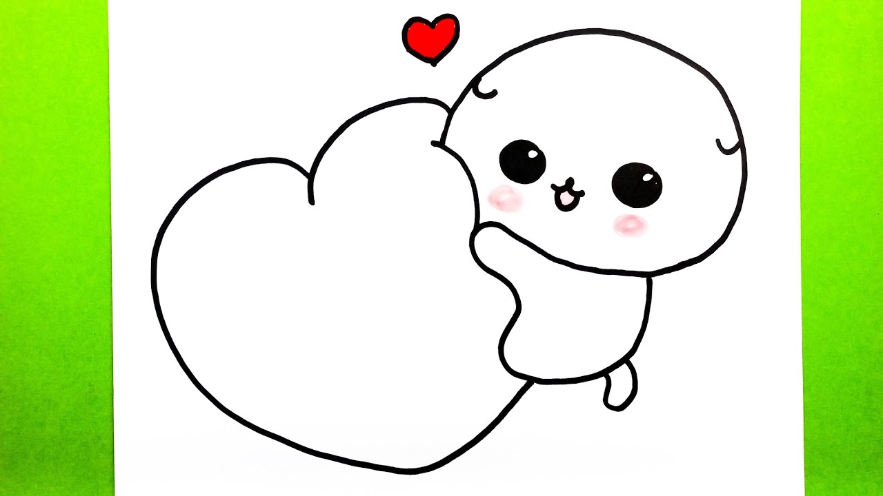 Kolay Kedi Çizimi, Kalpli Kedi Resmi Adım Adım Nasıl Çizilir, Kolay ...
