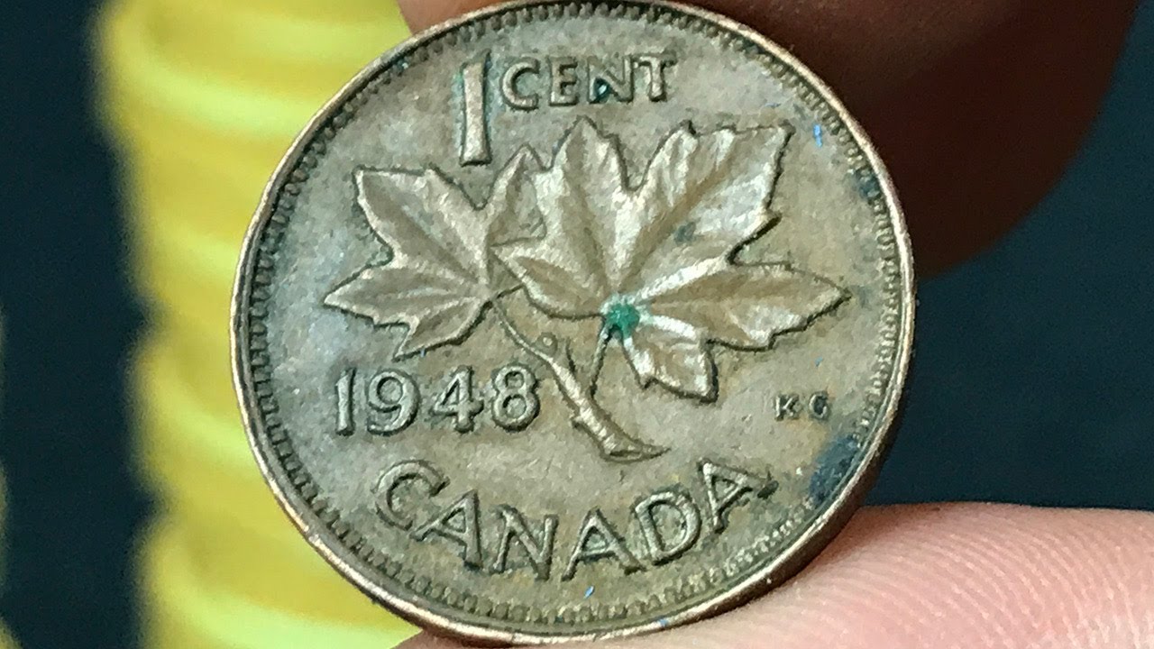1948 Canada 1 Cent Coin • Values, Information, Mintage, History, and ...