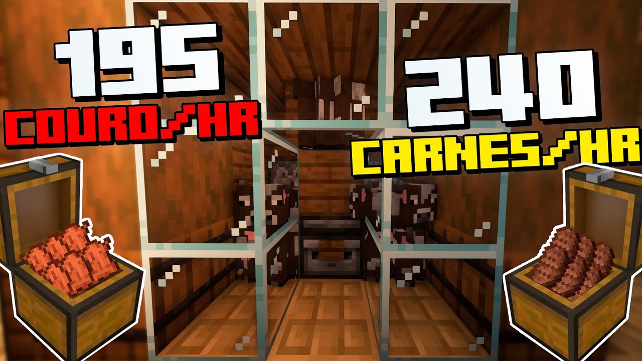 Farm AutomÁtica De Carne Assada E Couro Com Vacas Minecraft Survival