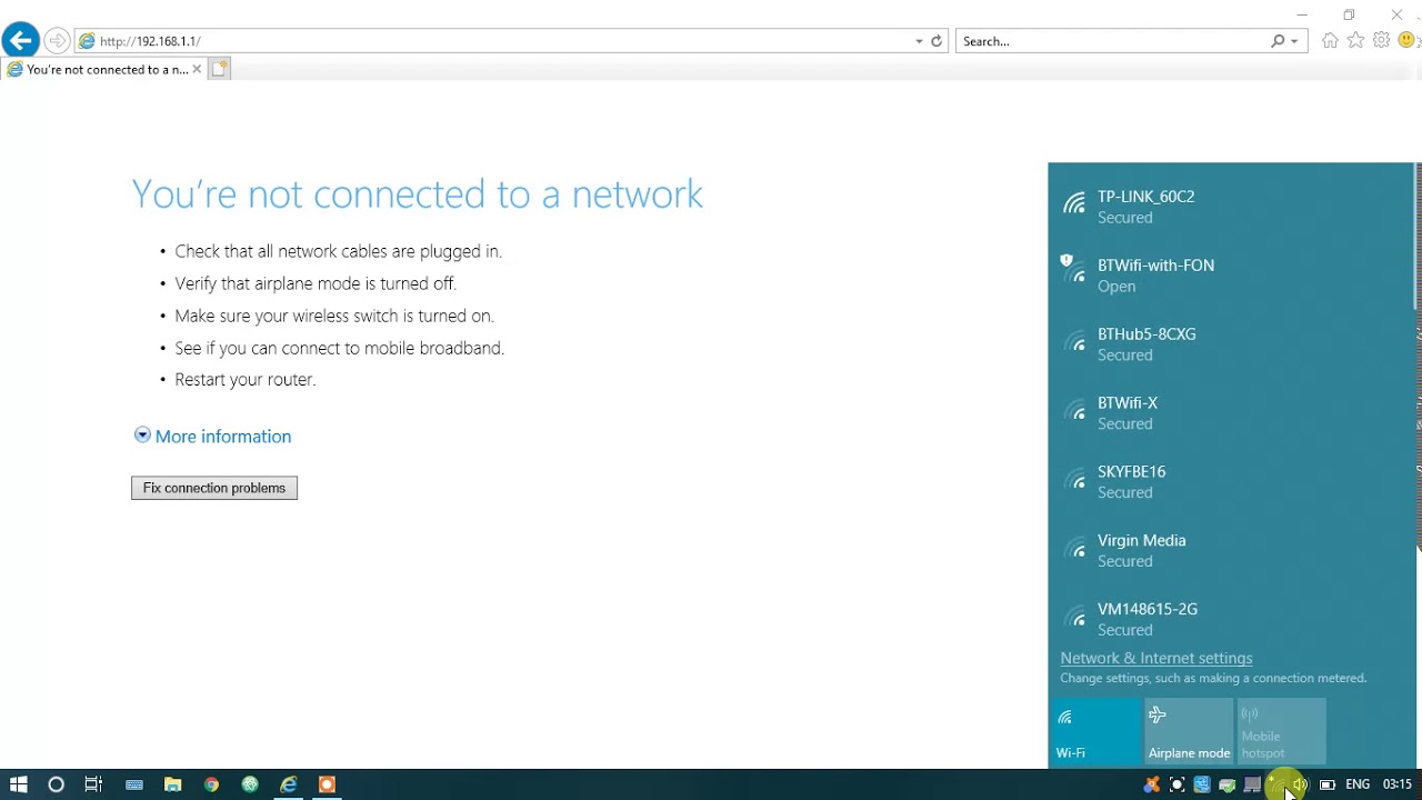 TalkTalk Fibre No Internet Access Solution - YouTube